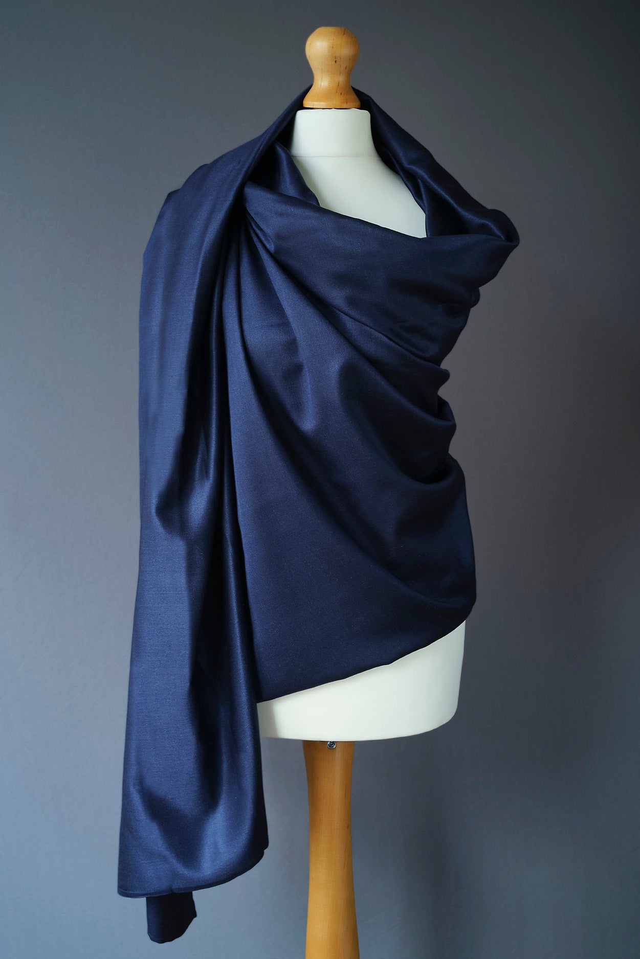 Mulberry Silk Wrap - Midnight Navy – The Ethical Silk Company Ltd